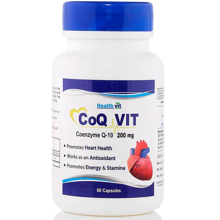 Foxy.in : Buy Healthvit CoQ-Vit Coenzyme Q-10 200mg 60 capsules online ...
