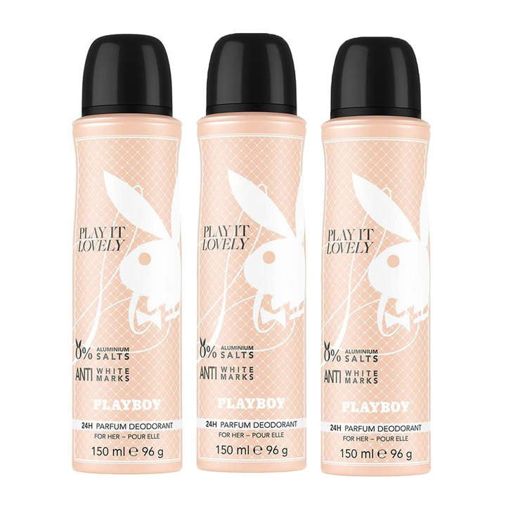 Foxy.in : Buy Playboy Play It Lovely Woman Deodorant Spray 150ml (Pack ...