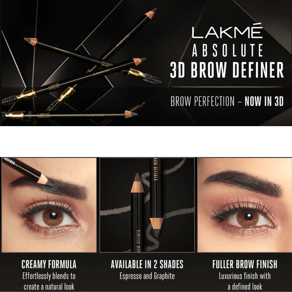 Foxy.in : Buy Lakme Absolute 3D Eye Brow Definer (1.19g) online in ...