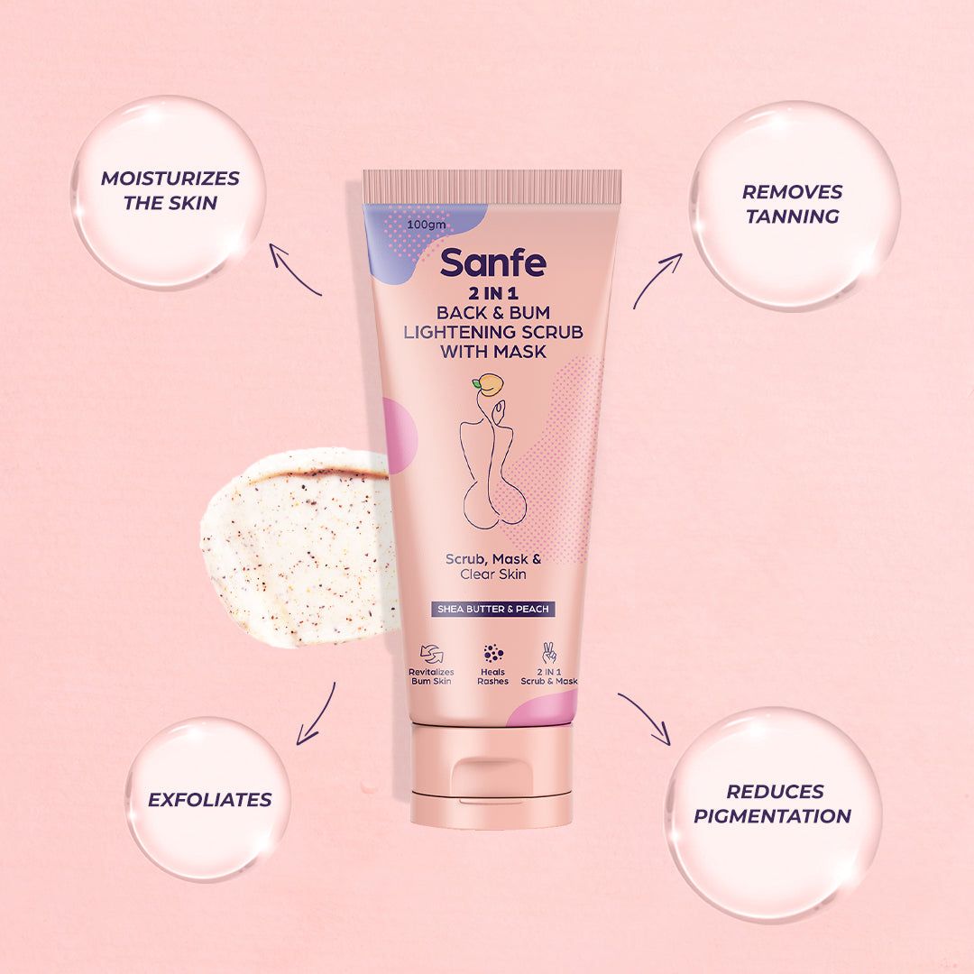 Foxy.in : Buy Sanfe 2 in 1 Back & Bum Lightening Scrub with Mask (100g ...