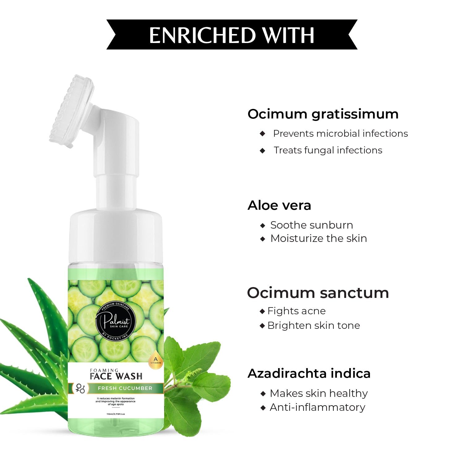 Foxy.in : Buy Palmist Fresh Cucumber Foaming Face Wash online in India ...