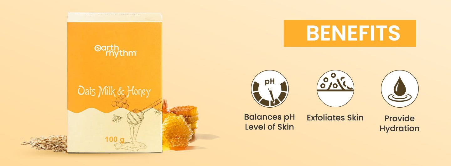 Foxy.in : Buy Earth Rhythm Oats Milk and Honey Body Soap (100g) online ...