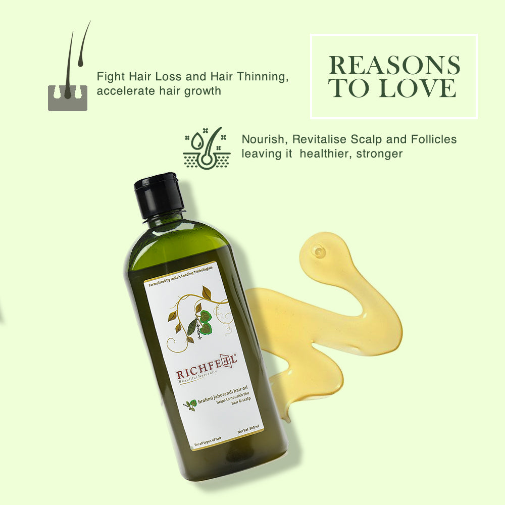 Foxy.in : Buy Richfeel Naturals Brahmi Jaborandi Hair Oil (Pack of 2 ...