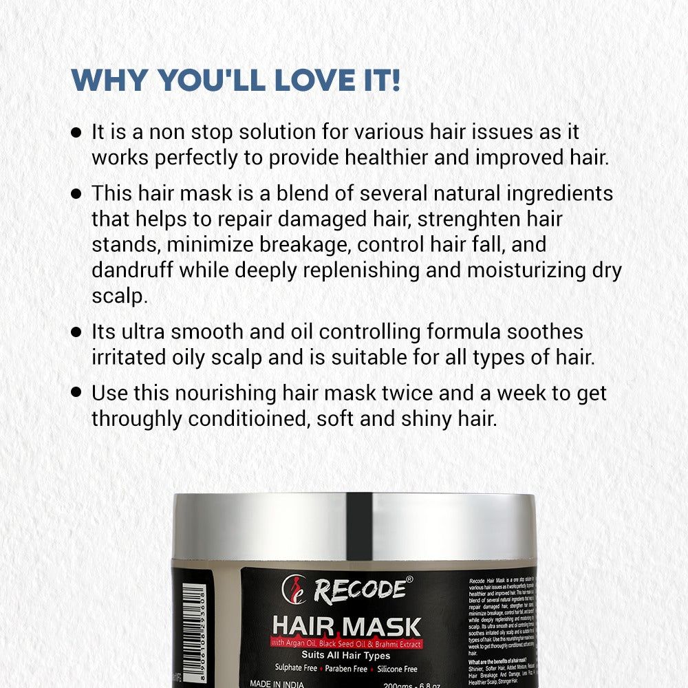 Foxy.in : Buy Recode Sulphate Free Hair Mask for All Hair Types (200g ...