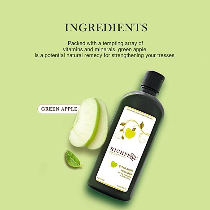 Foxy.in : Buy Richfeel Naturals Green Apple Shampoo (500ml) online in ...
