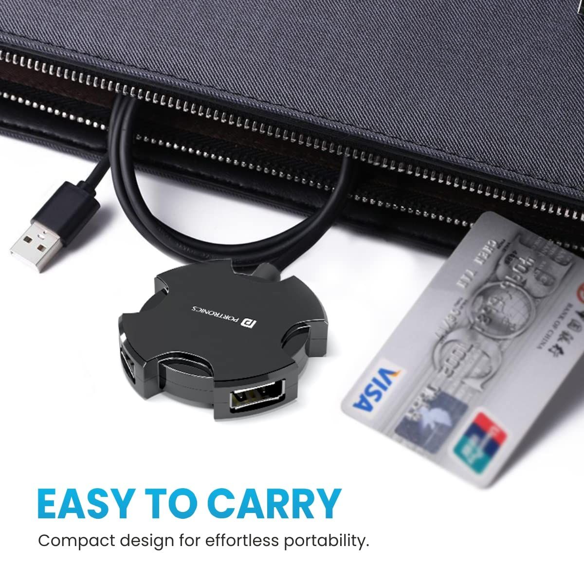 Foxy.in : Buy Portronics Mport 4C USB 2.0 Hub(Black) online in India on ...