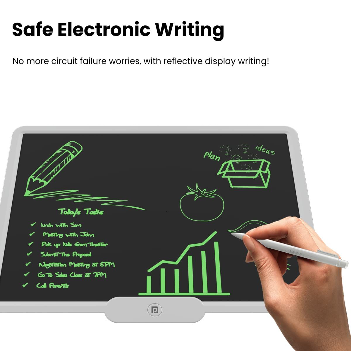 Foxy.in : Buy Portronics Ruffpad 10X Re-Writable LCD Writing Pad (White ...