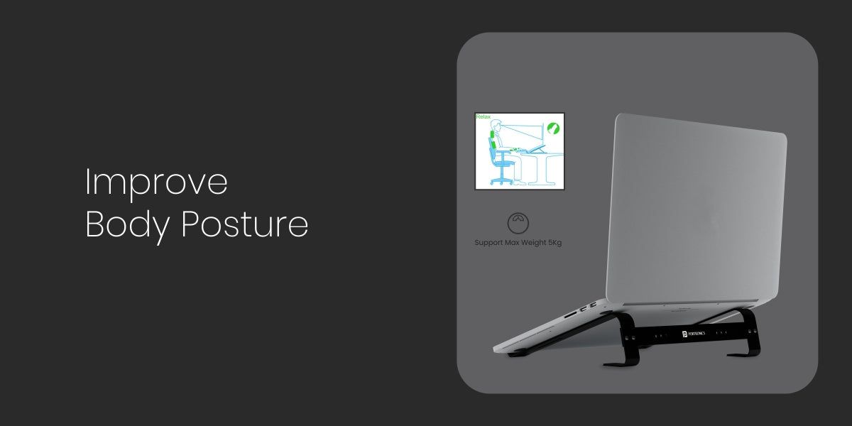 Foxy.in : Buy Portronics My Buddy K4 Portable Laptop Stand (Black ...