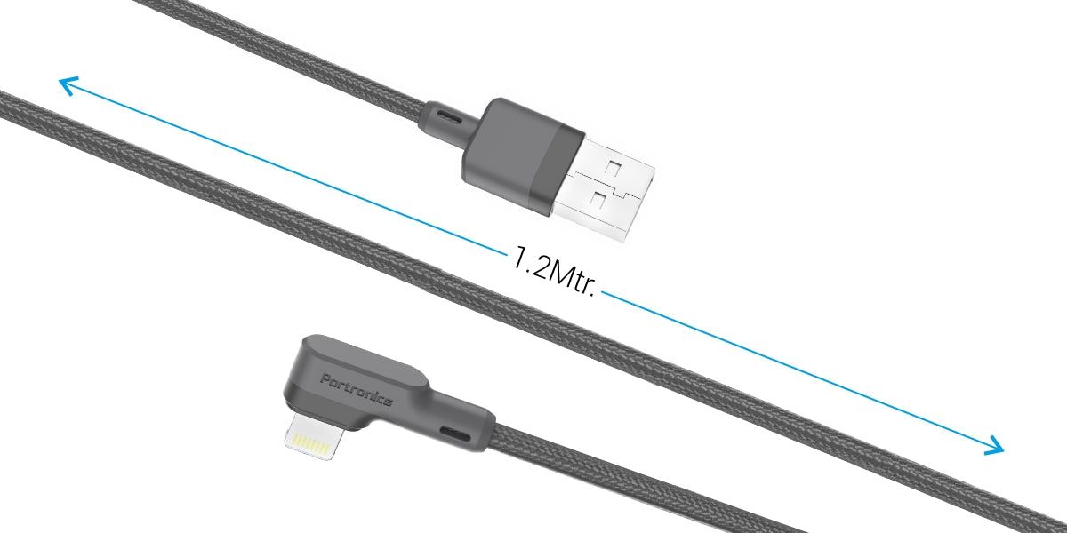 Foxy.in : Buy Portronics Konnect L 1.2M Fast Charging 3A 8 Pin USB ...