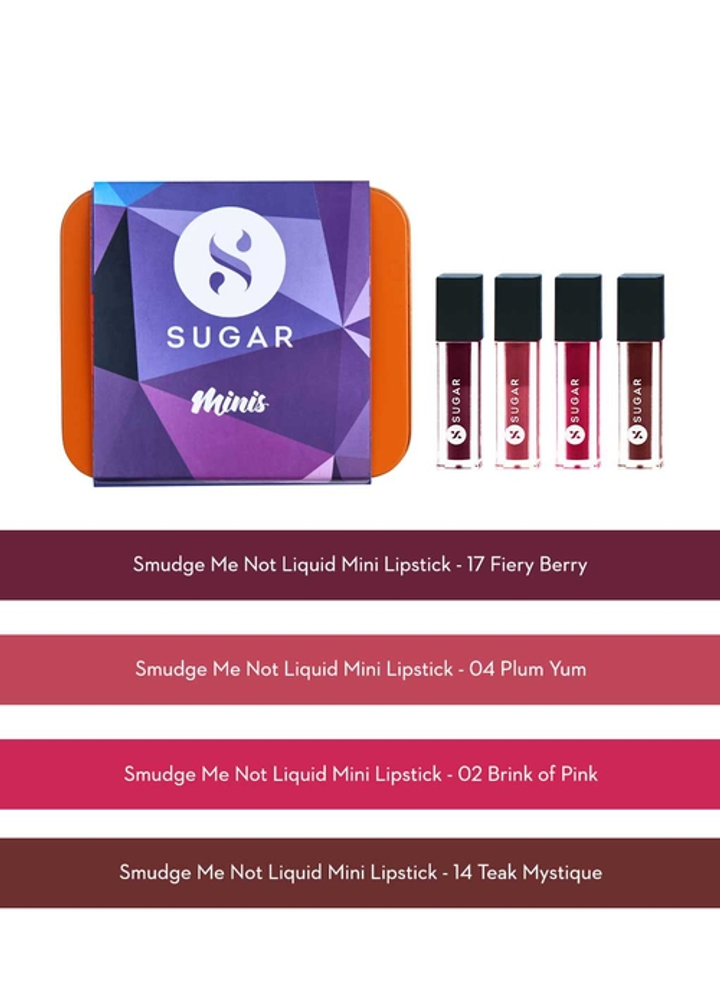 Foxy.in : Buy Sugar Cosmetics FREE Mini Lipsticks Set (pack Of 4 ...