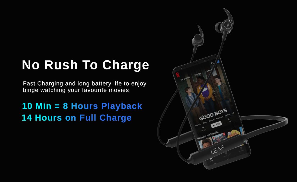 Foxy.in : Buy Leaf Rush Pro Wireless Earphones (Carbon Black) online in India on Foxy. Free ...