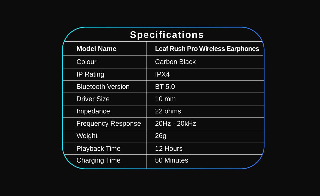 Foxy.in : Buy Leaf Rush Pro Wireless Earphones (Carbon Black) online in India on Foxy. Free ...