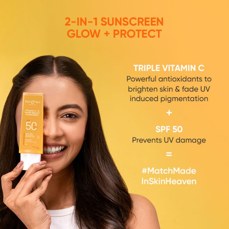 Foxy.in : Buy Dot & Key Sunscreen SPF 50 PA+++ with Vitamin C + E (50g ...