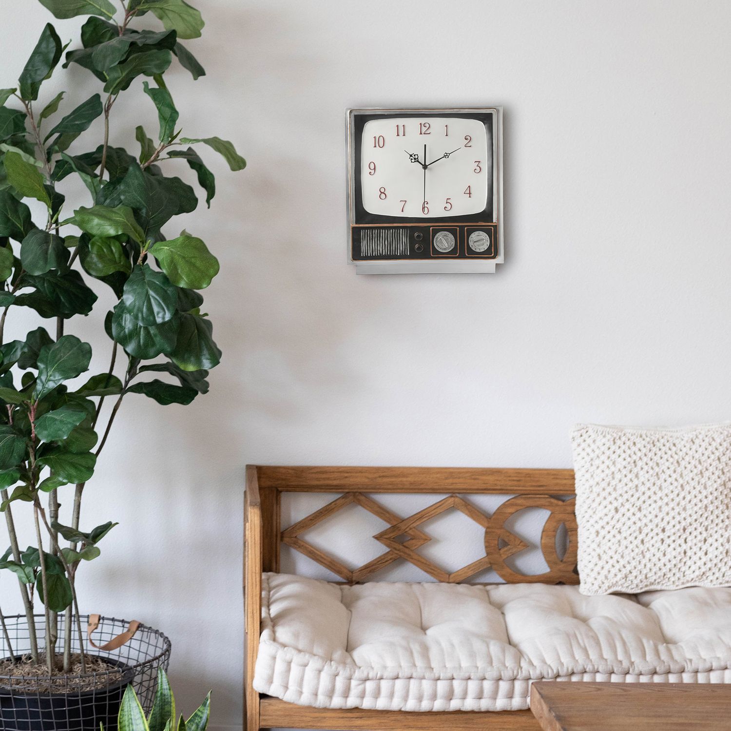 Foxy.in : Buy Big Small Retro TV Shaped Wall Clock online in India on ...