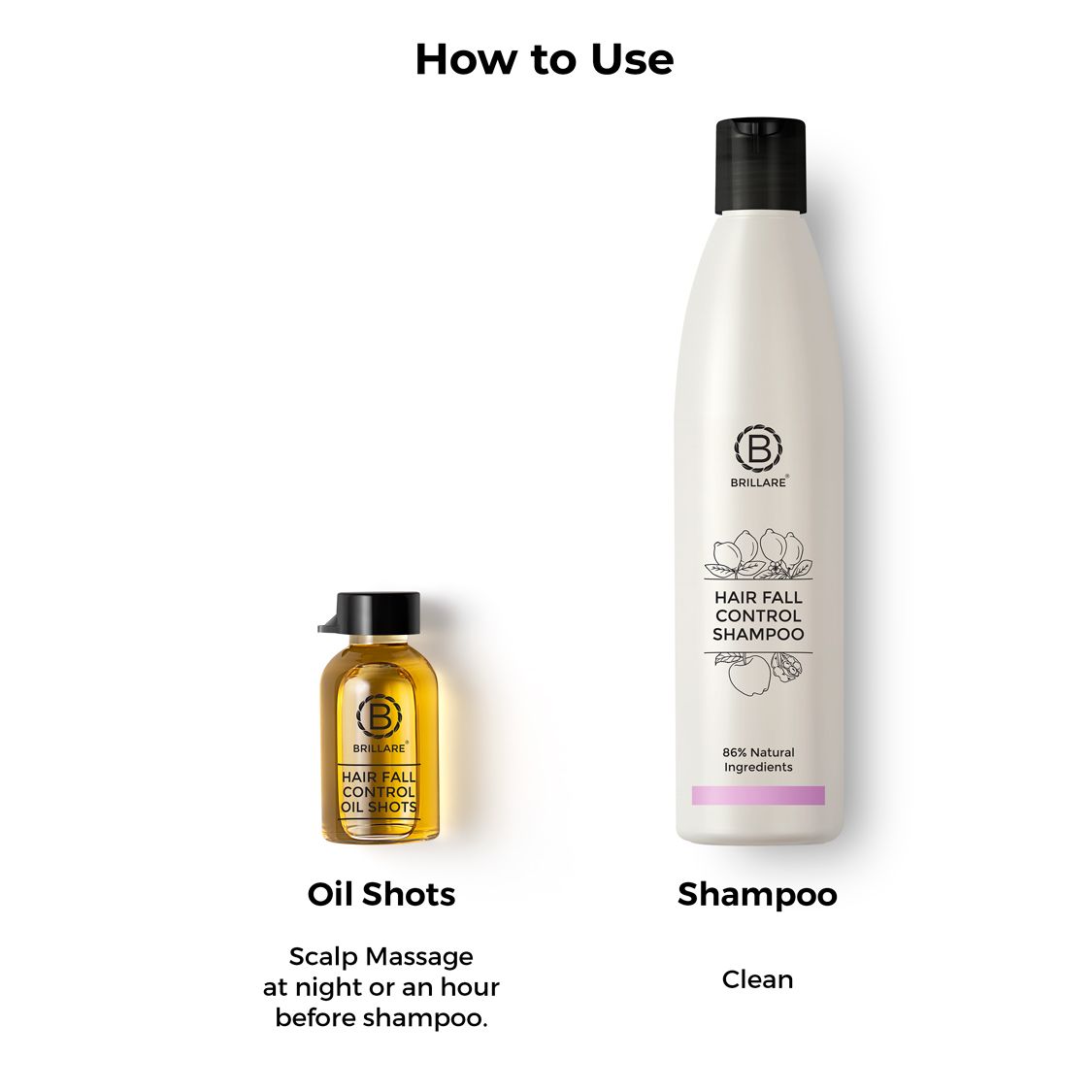Foxy.in : Buy Brillare Hair Fall Control Shampoo + Oil Shots online in ...