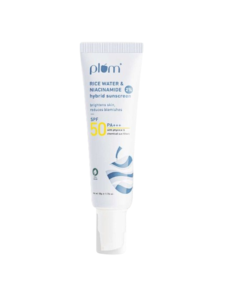 Foxy.in : Buy Plum 2% Niacinamide & Rice Water Hybrid Face Sunscreen ...