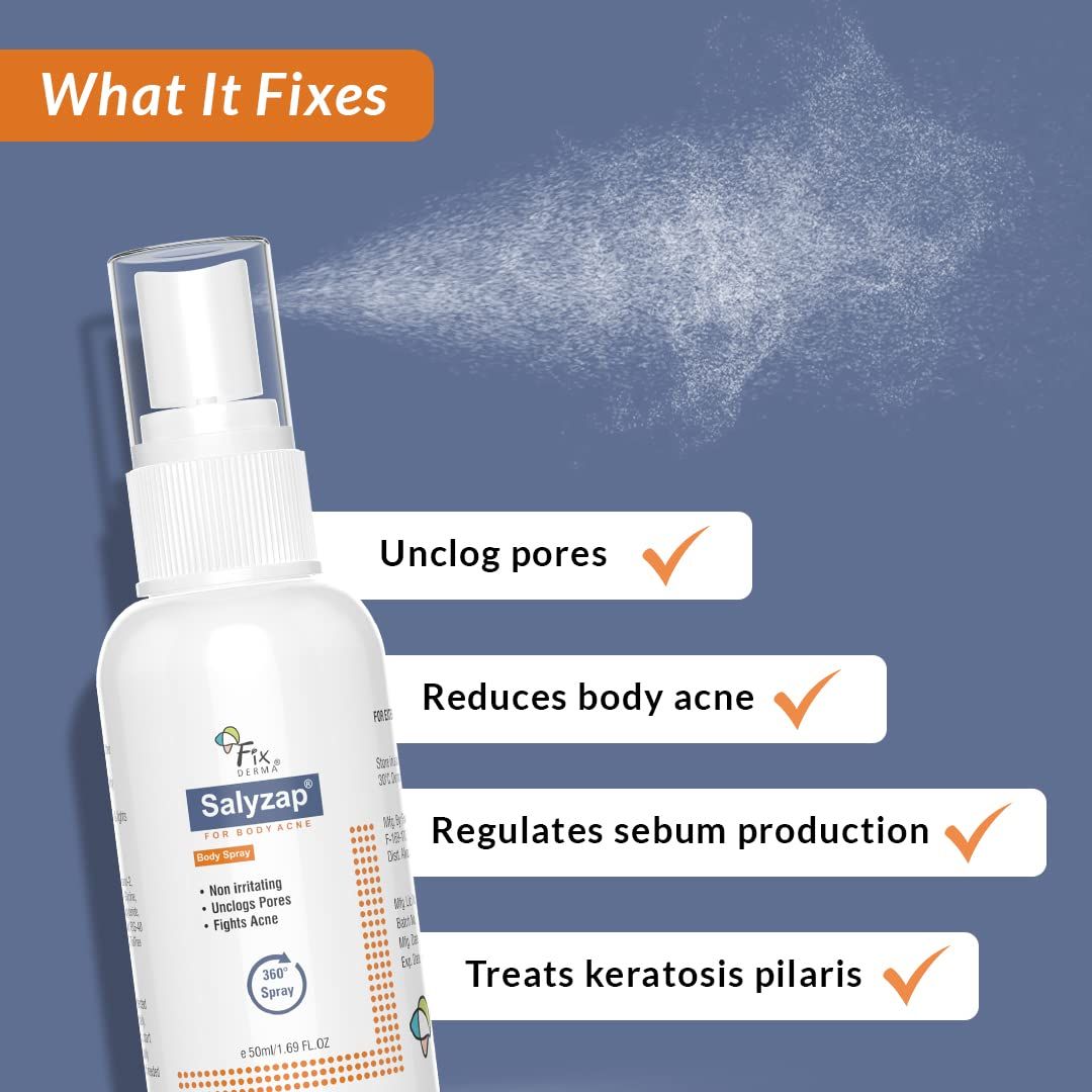 Foxy.in : Buy Fixderma Salyzap Spray For Body Acne (50ml) online in ...