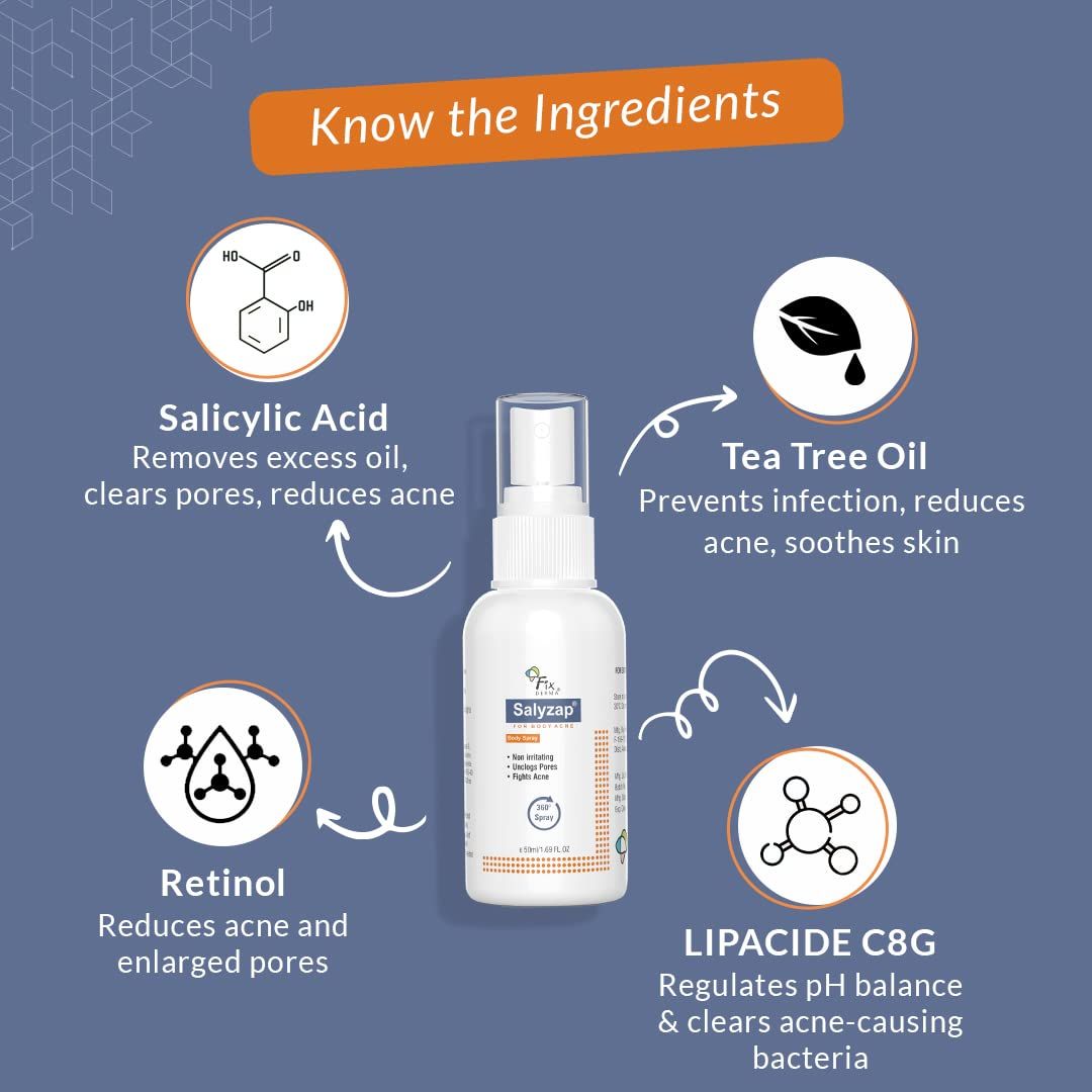 Foxy.in : Buy Fixderma Salyzap Spray For Body Acne (50ml) online in ...