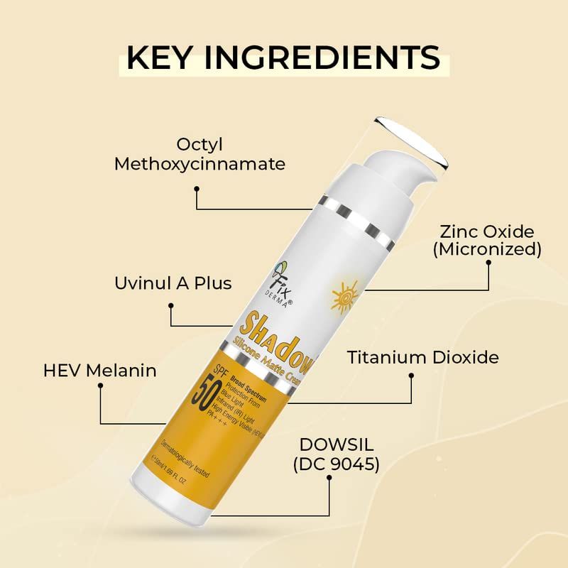 Foxy.in : Buy Fixderma Shadow Sunscreen SPF 50 Silicone Matte Cream ...