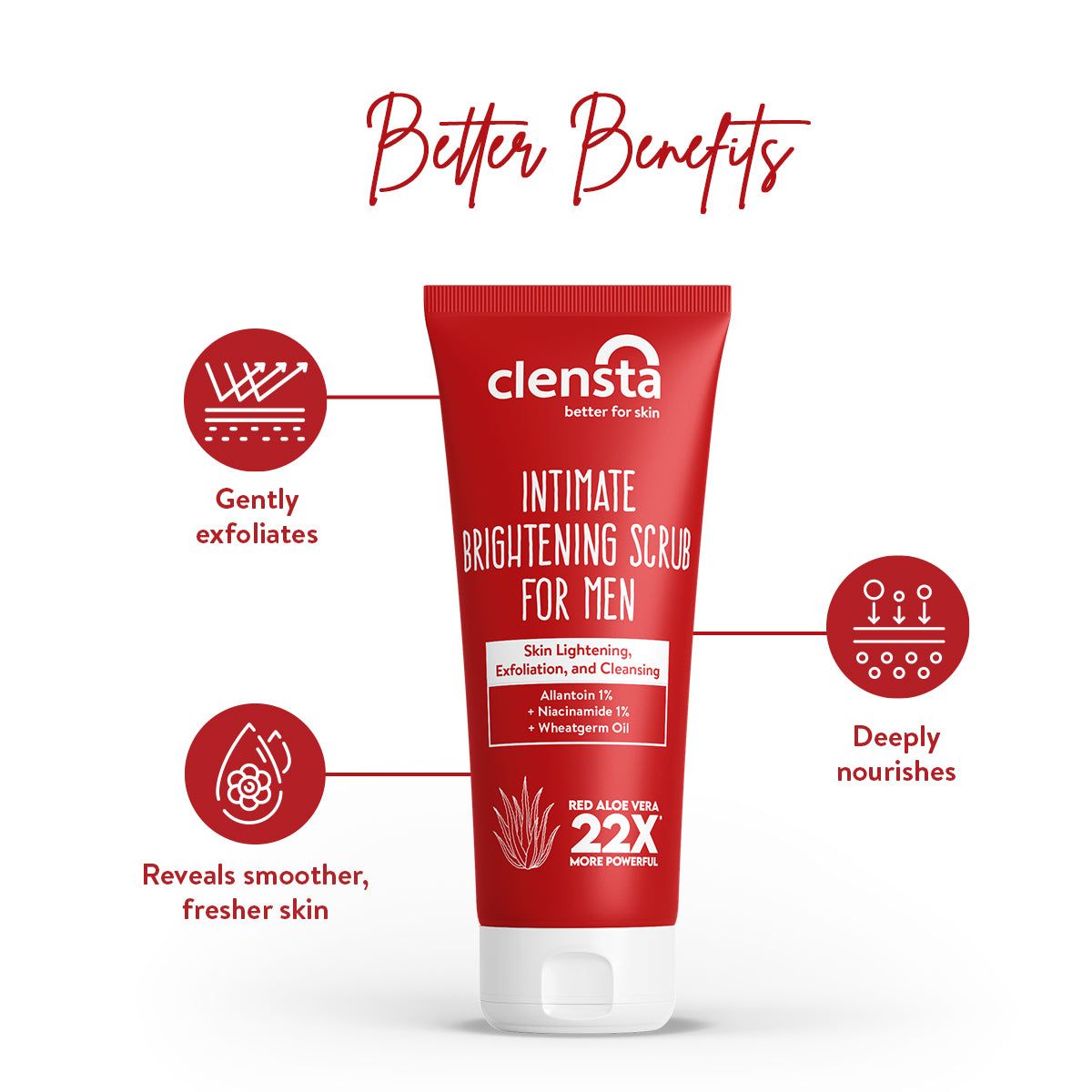Foxy.in : Buy Clensta Intimate Brightening Scrub For Men (50g) online ...