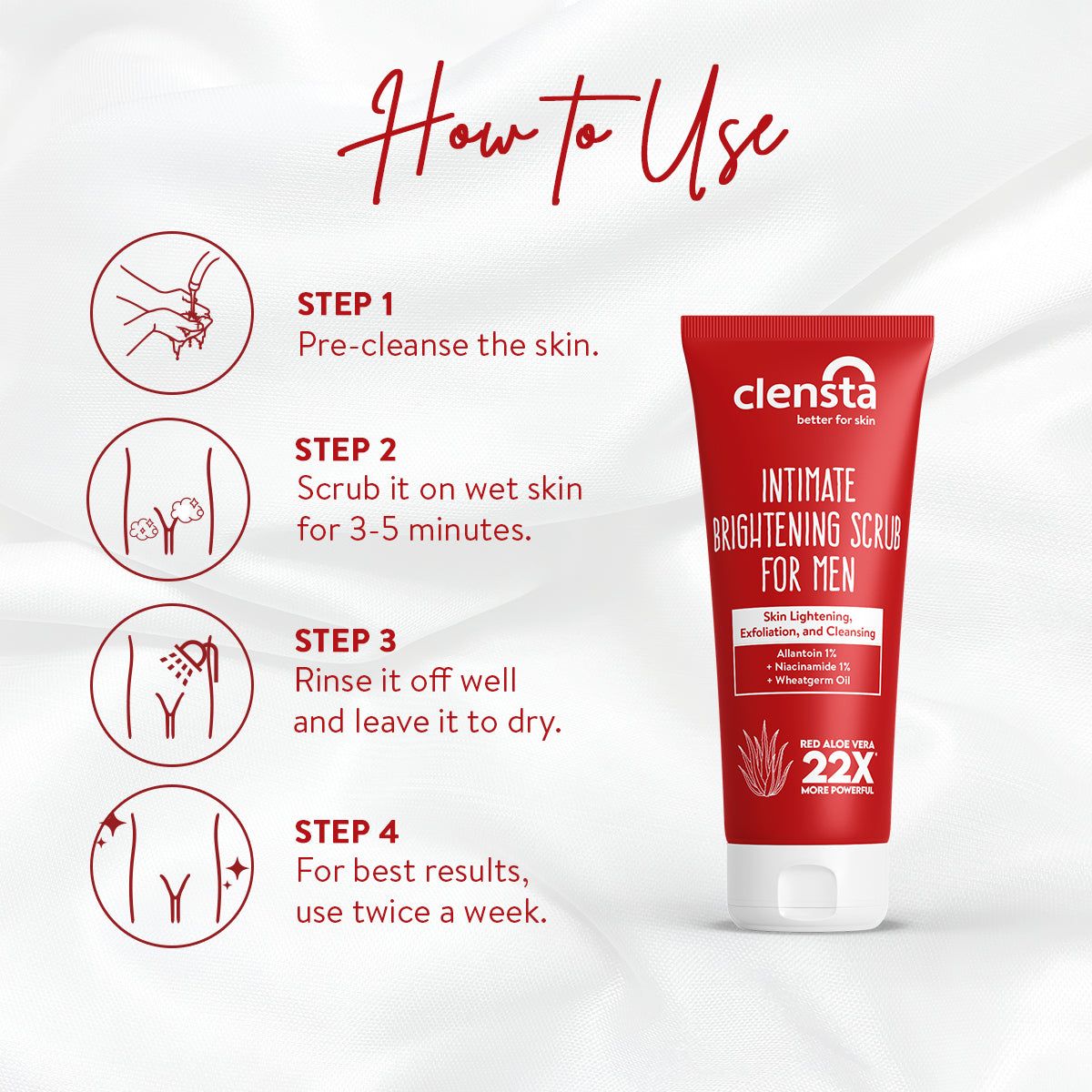 Foxy.in : Buy Clensta Intimate Brightening Scrub For Men (50g) online ...