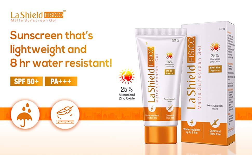 Foxy.in : Buy La Shield Fisico SPF 50 Mineral Sunscreen Gel (50g ...