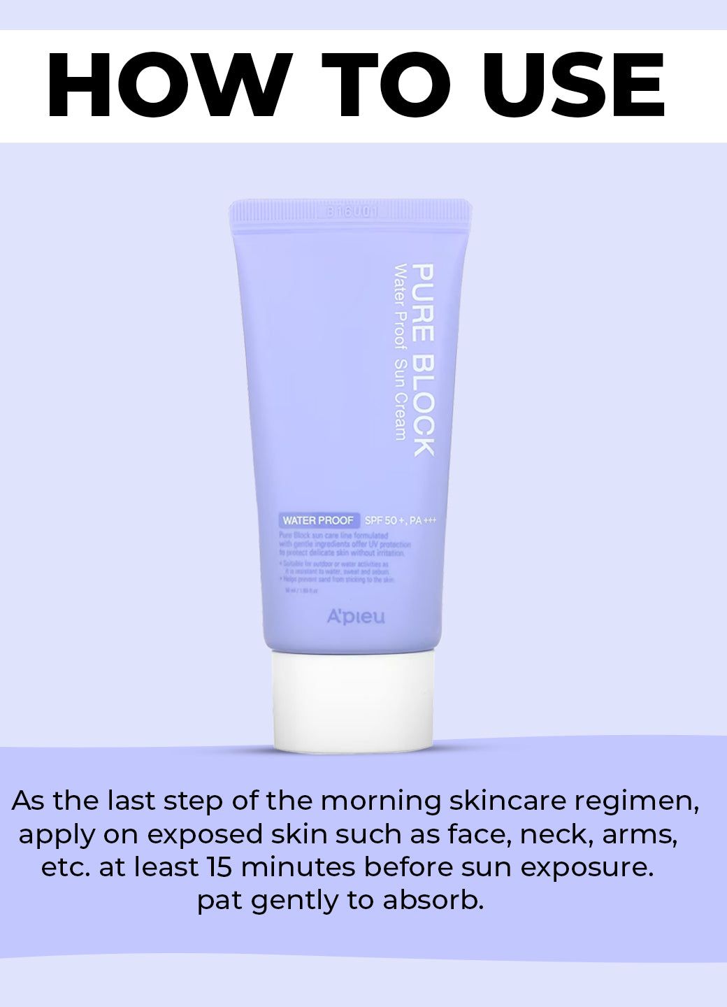 Foxy.in : Buy A'pieu Pure Block Water Proof Sun Cream SPF50+, PA+++ (50ml) online in India on ...