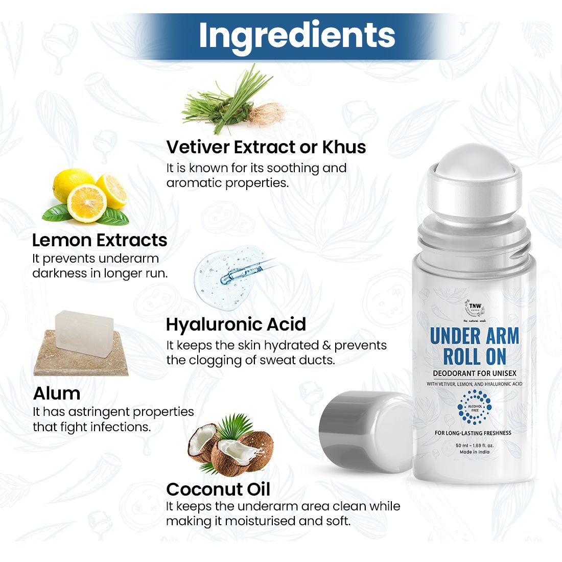 Foxy.in : Buy The Natural Wash Underarm Roll On Deodorant - Unisex ...