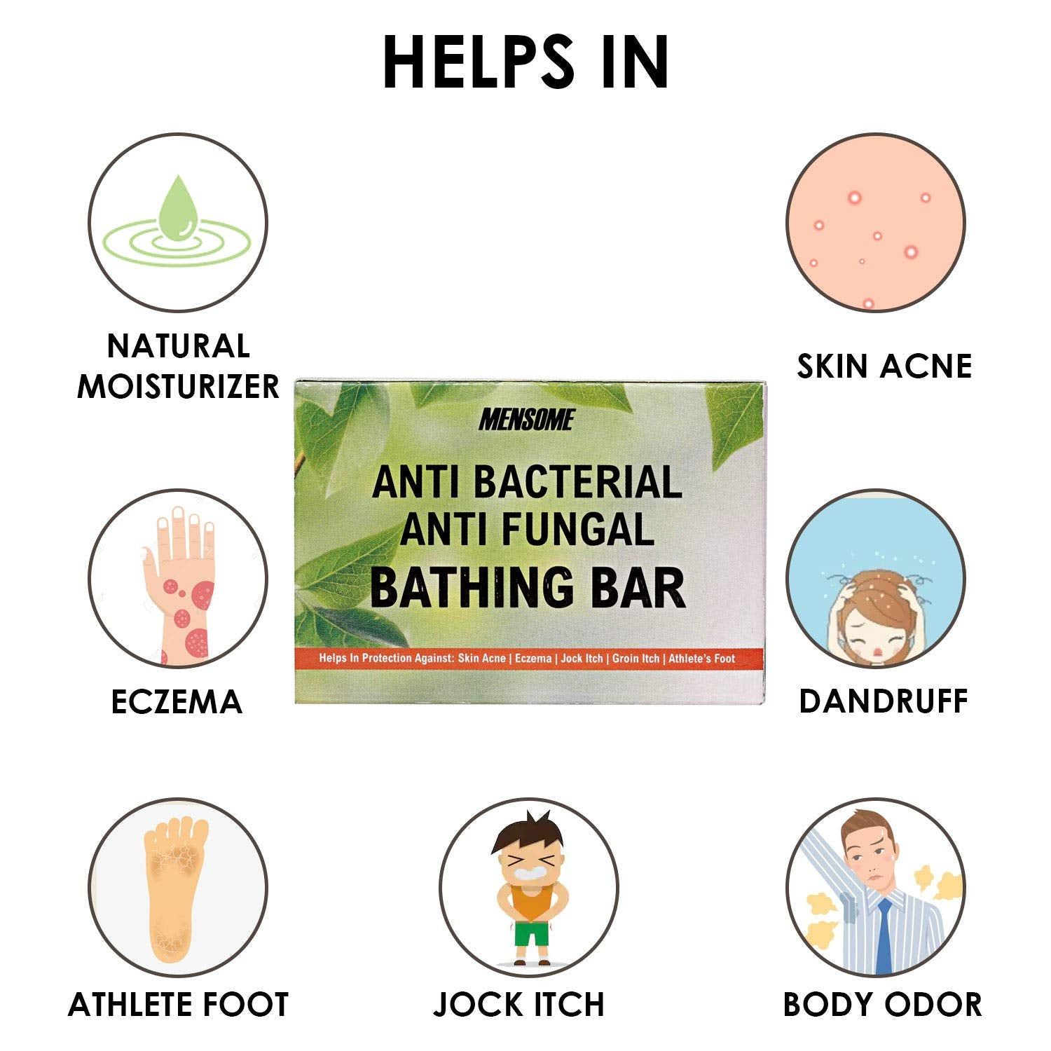 Foxy.in : Buy Mensome Anti Bacterial And Anti Fungal Bathing Bar (Set ...