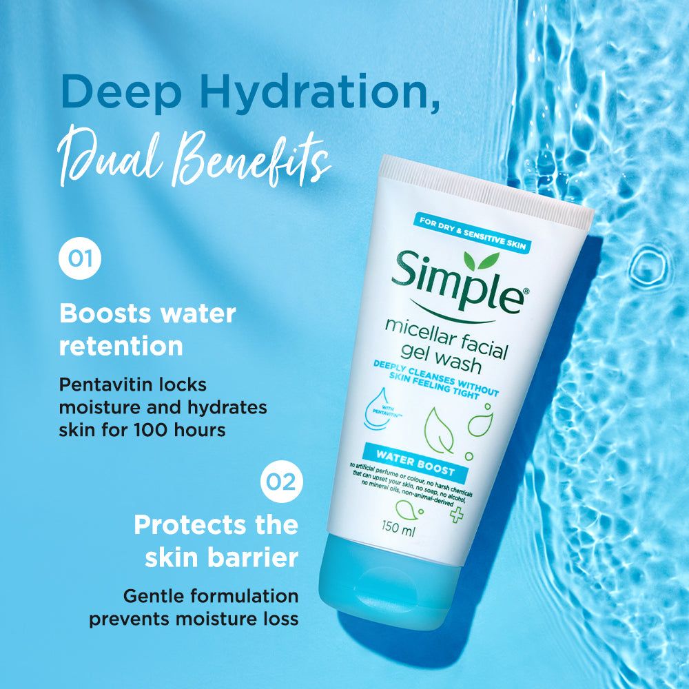 Foxy.in : Buy Simple Water Boost Micellar Facial Wash (150ml) online in ...