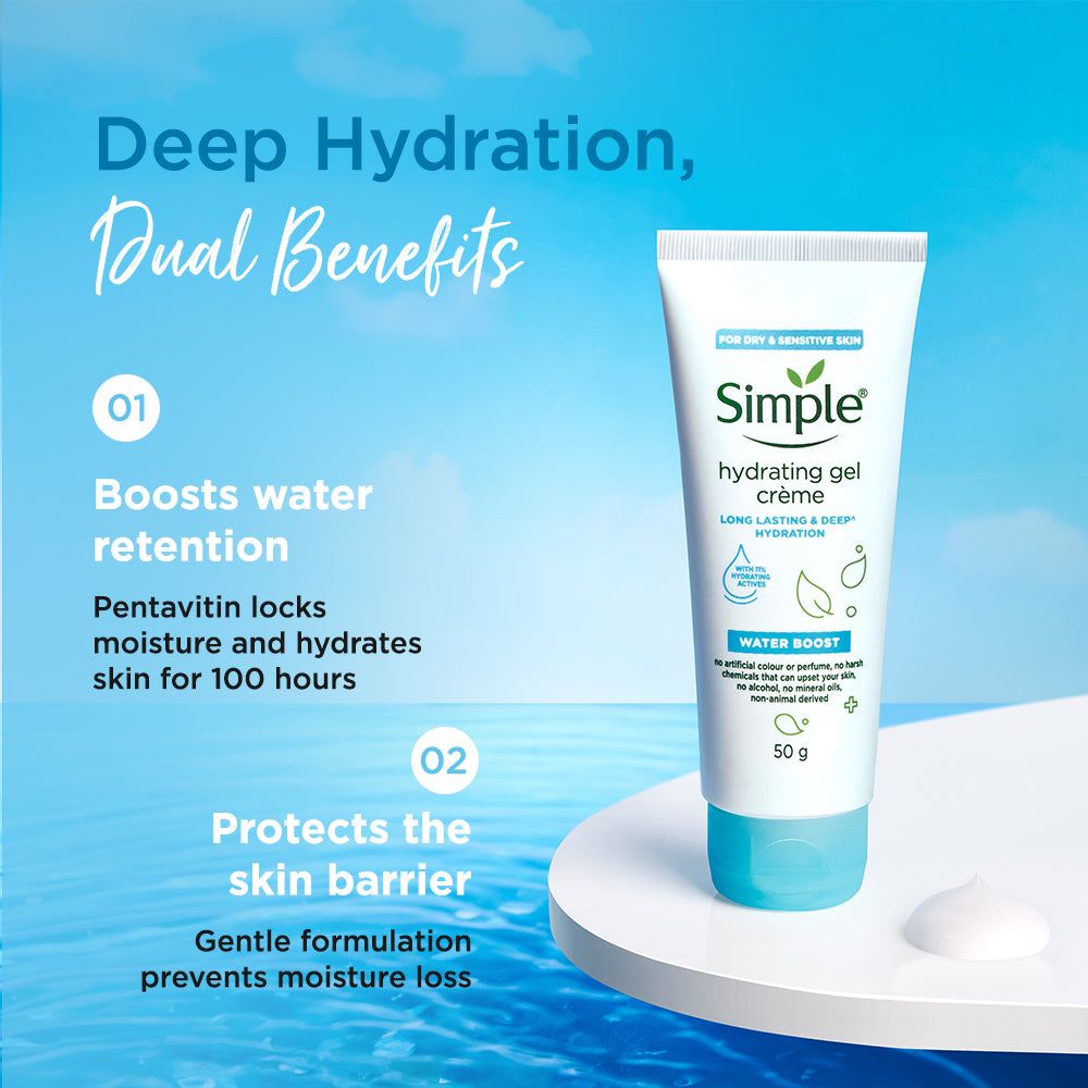 Foxy.in : Buy Simple Water Boost Hydrating Gel Creme (50g) online in ...
