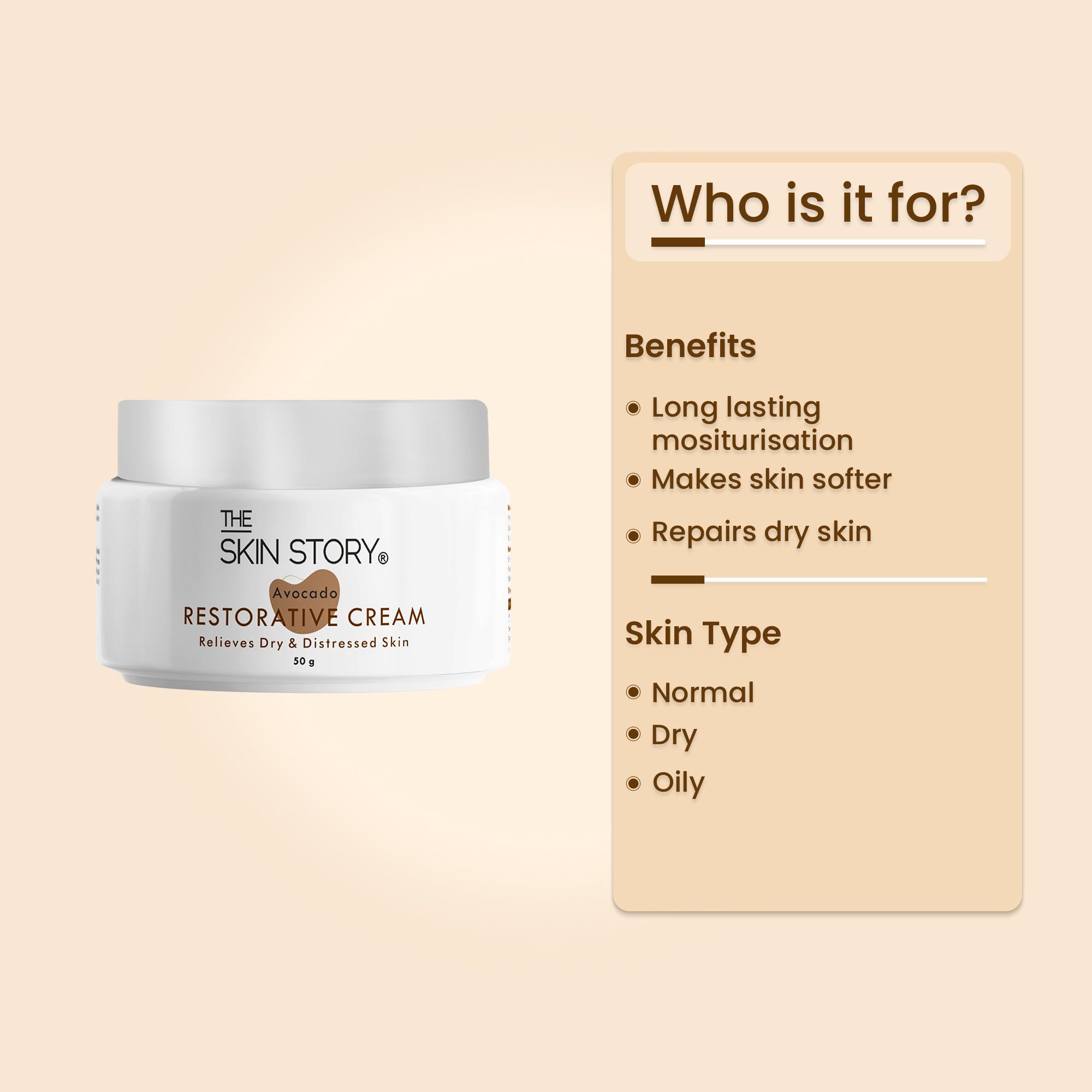 Foxy.in : Buy The Skin Story Avocado Restorative Cream (50g) online in ...