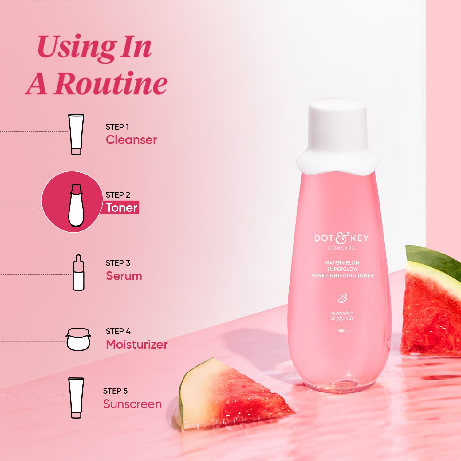 Foxy.in : Buy Dot & Key Watermelon & Glycolic Toner (150ml) online in ...