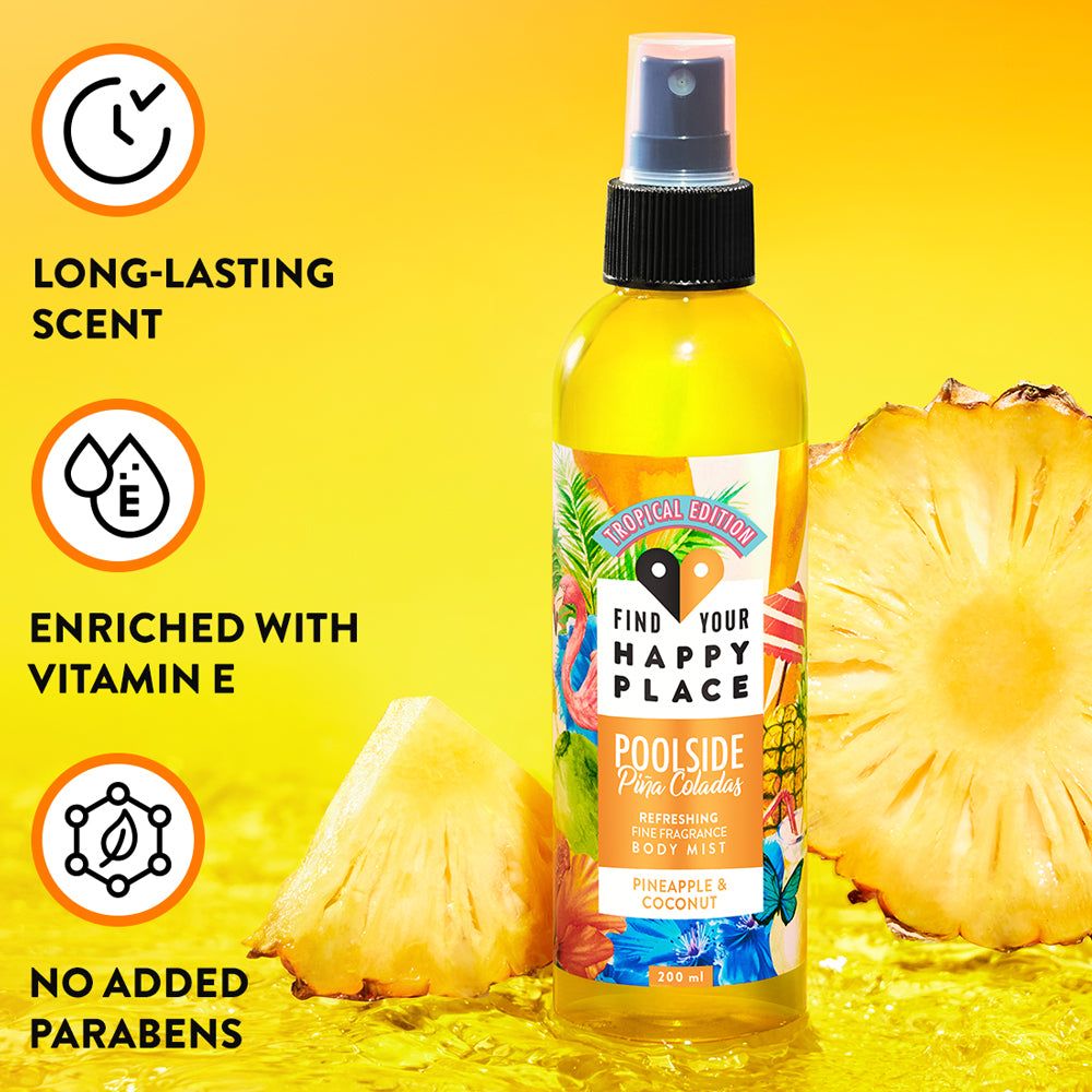 Foxy.in : Buy Find Your Happy Place Poolside Piña Coladas Body Mist ...
