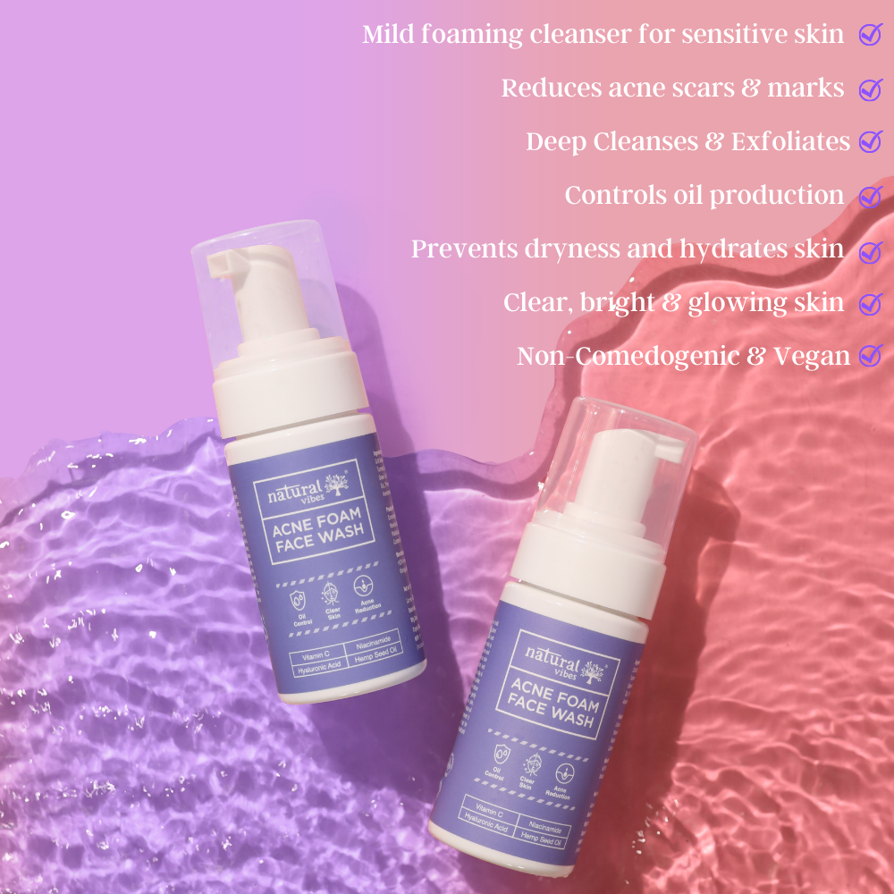 Foxy.in : Buy Natural Vibes Anti Acne Foam Face Wash (125ml) online in ...