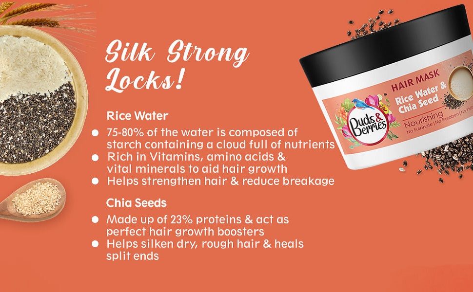 Foxy.in : Buy Buds & Berries Rice Water & Chia Seed Nourishment Hair ...
