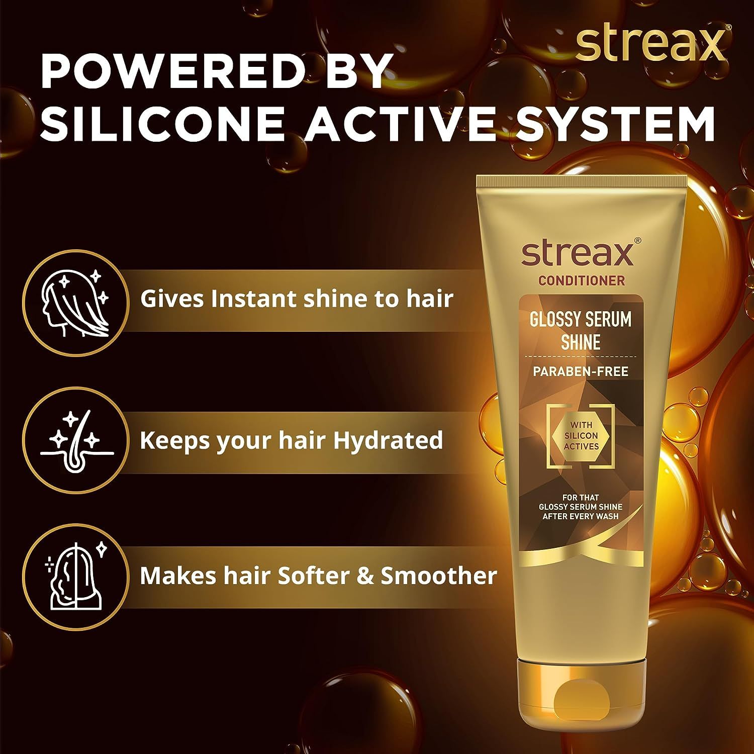Foxy.in : Buy Streax Glossy Serum Shine Conditioner online in India on ...