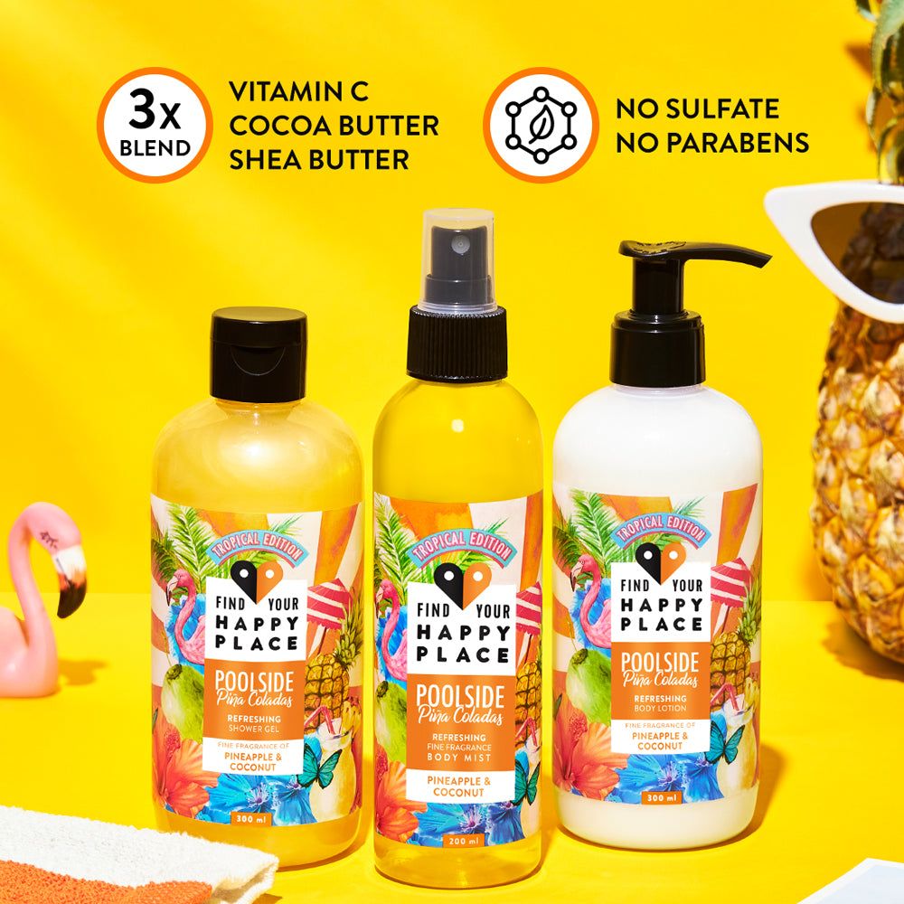 Foxy.in : Buy Find Your Happy Place Poolside Piña Coladas Bath & Body ...
