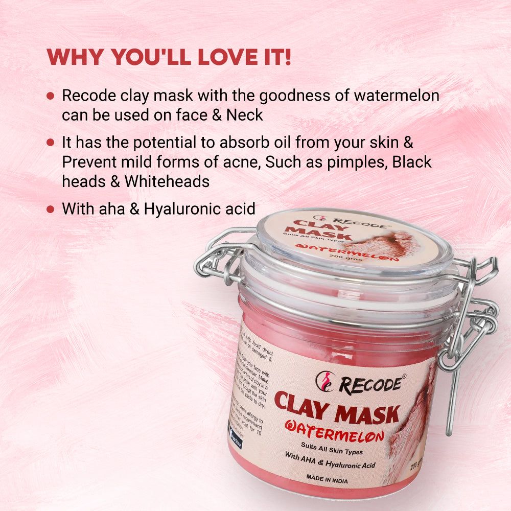 Foxy.in : Buy Recode Watermelon Hyaluronic Clay Mask online in India on ...