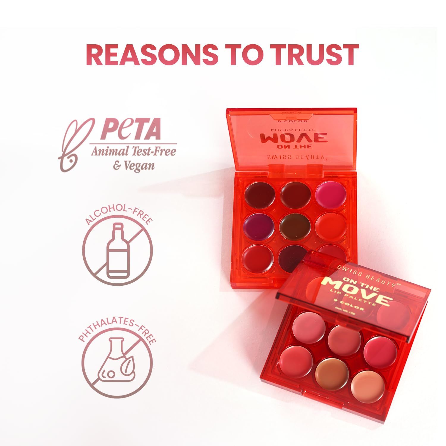 Foxy.in : Buy Swiss Beauty On The Move Lip Palette - Nude (5g) online ...