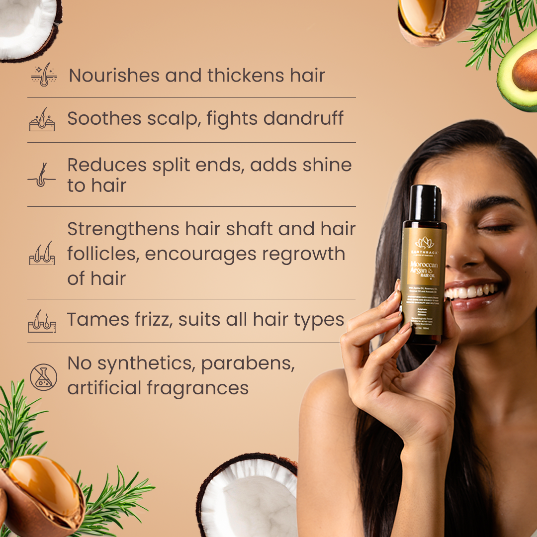 Foxy.in : Buy Earthraga Moroccan Argan Hair Oil online in India on Foxy ...