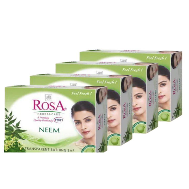 Foxy.in : Buy Rosa Herbal Care Transparent Neem Soap Combo (100g x 4 ...