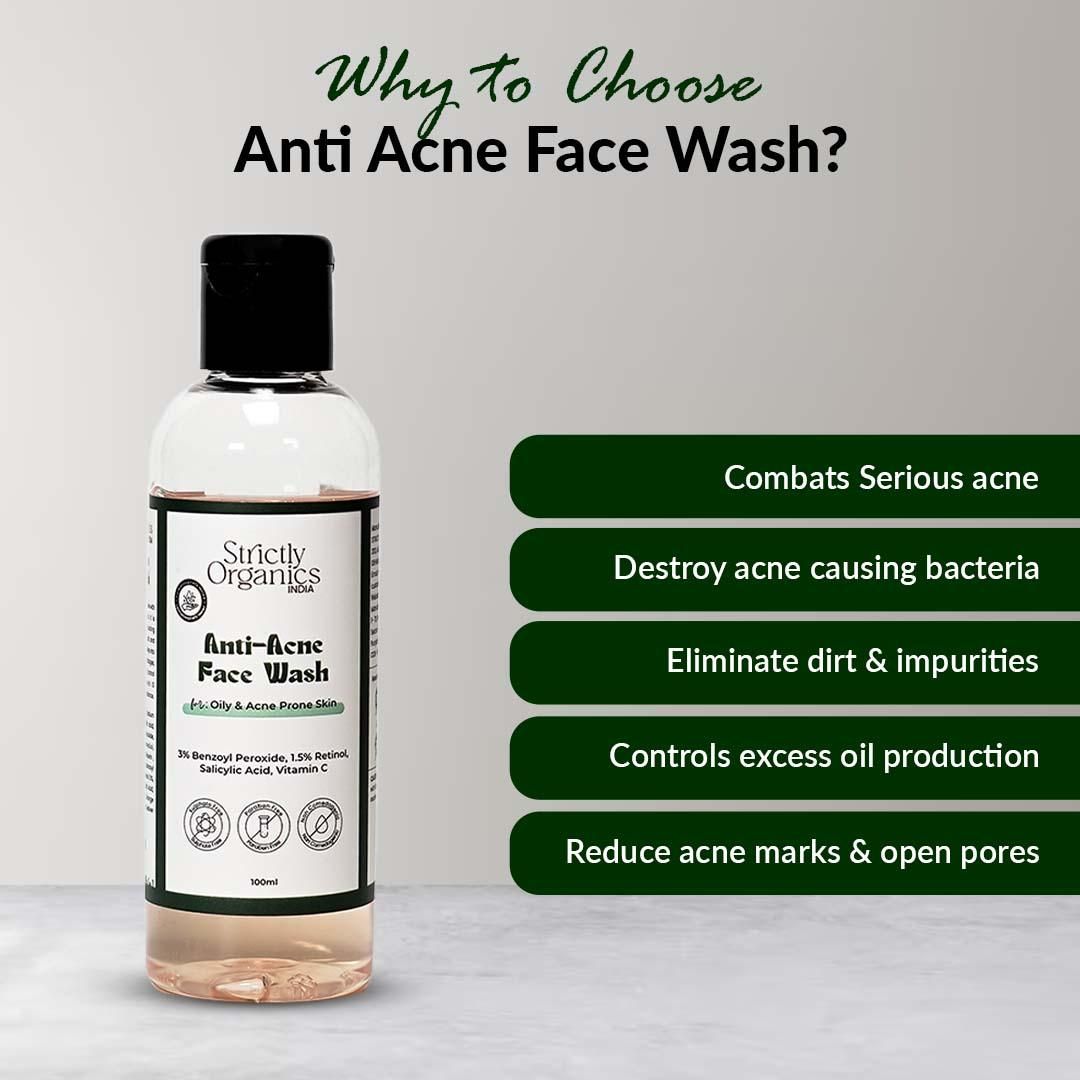Foxy.in : Buy Strictly Organics Anti Acne Face Wash for Oil & Acne ...