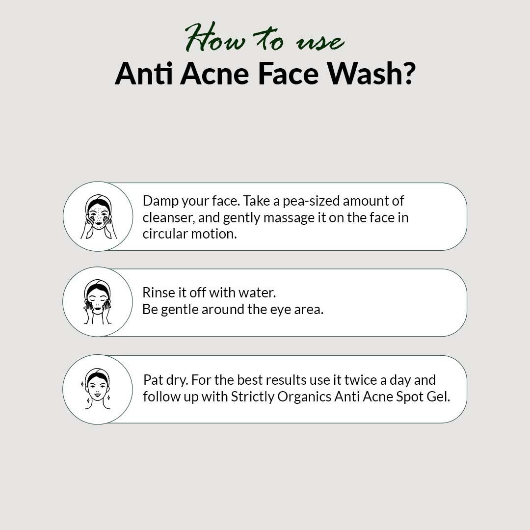 Foxy.in : Buy Strictly Organics Anti Acne Face Wash for Oil & Acne ...