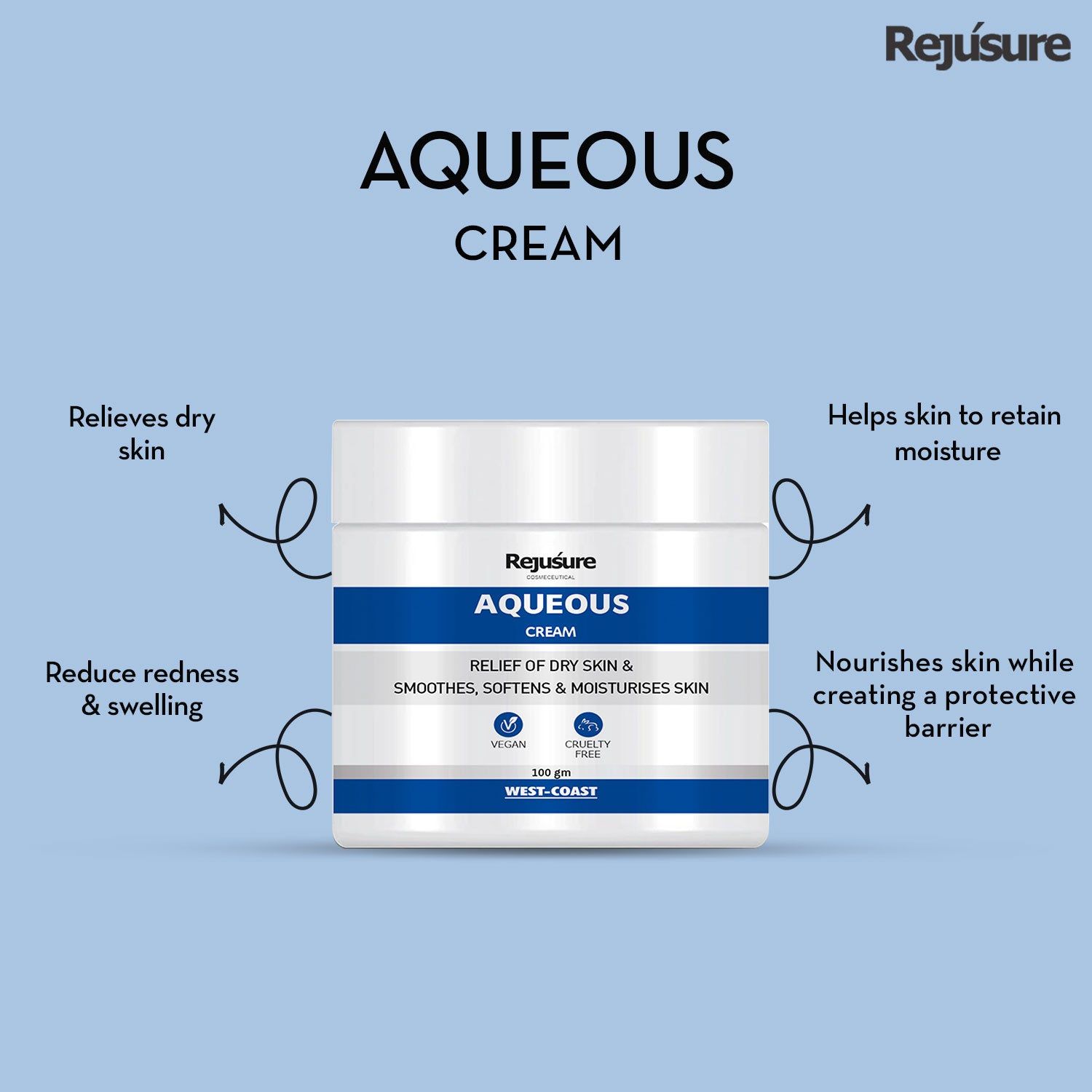 Foxy.in : Buy Rejusure Aqueous Cream For Fast Acting For Dry/Itchy ...
