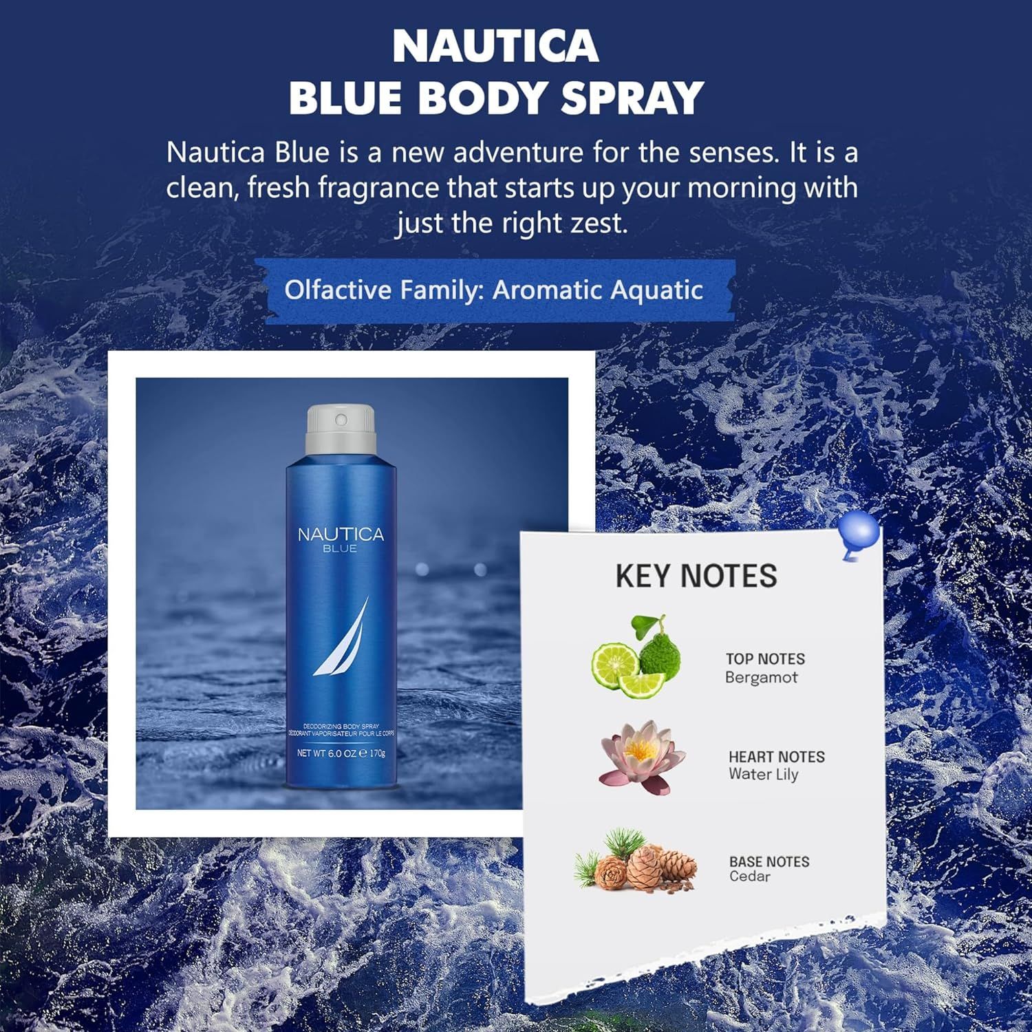 Foxy.in : Buy Nautica Blue Body Spray 170g online in India on Foxy ...